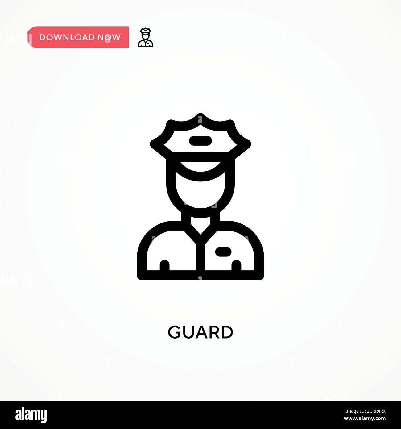 Guard Simple vector icon. Modern, simple flat vector illustration for ...