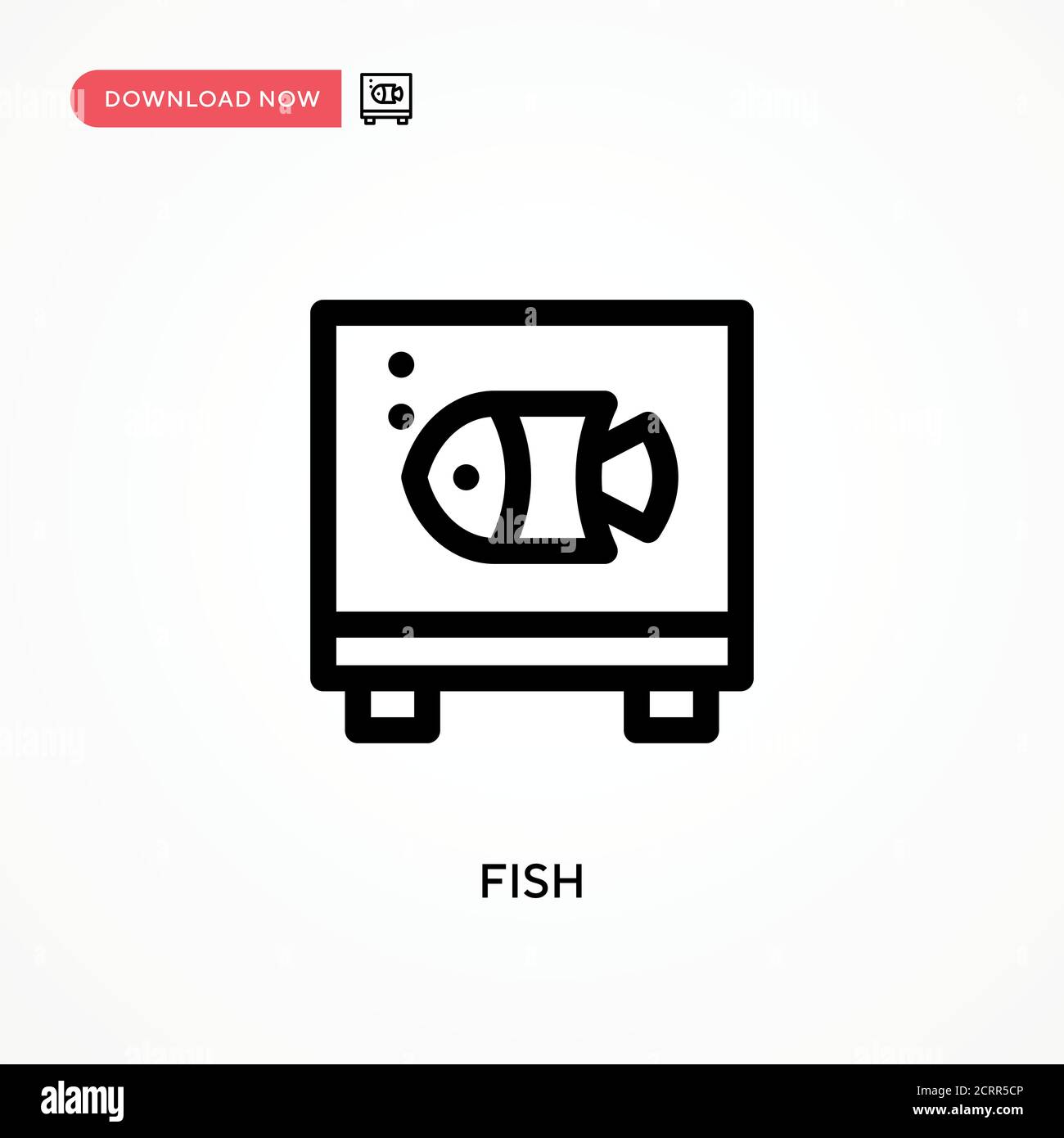 Fish Simple vector icon. Modern, simple flat vector illustration for ...