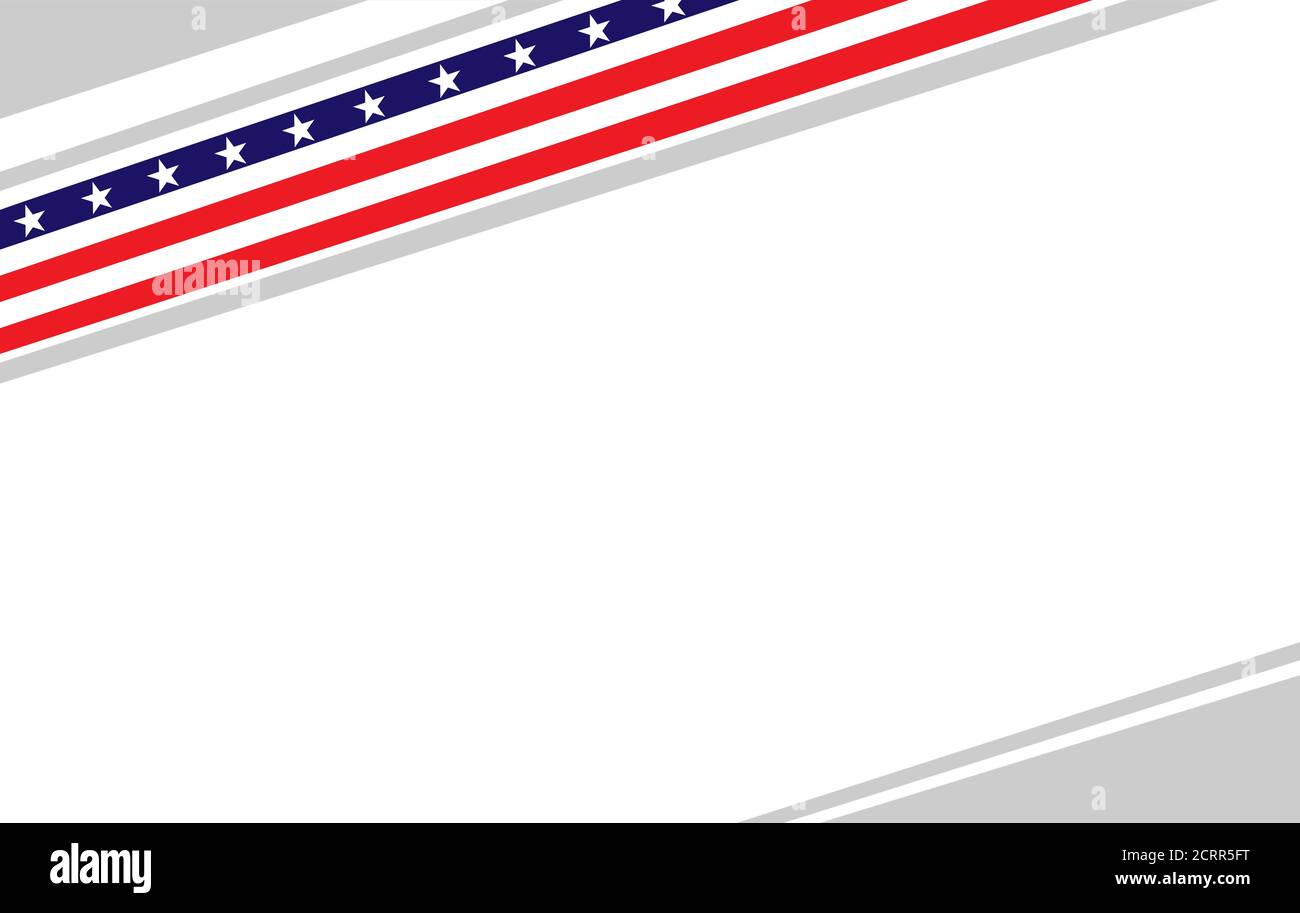 Abstract American flag frame corner with empty space for text Stock ...