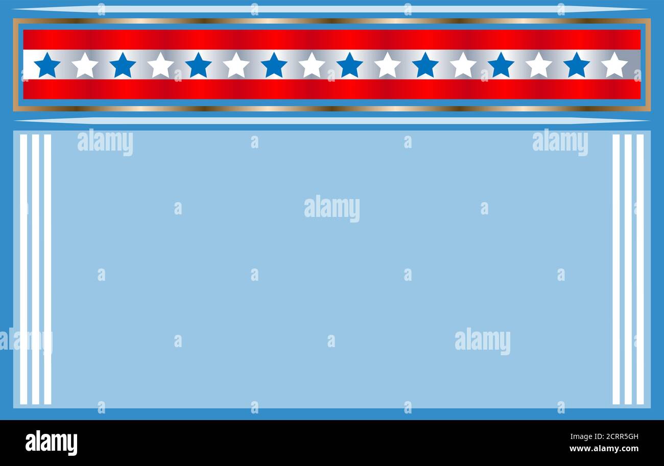 American flag symbols decorative frame background poster with empty ...