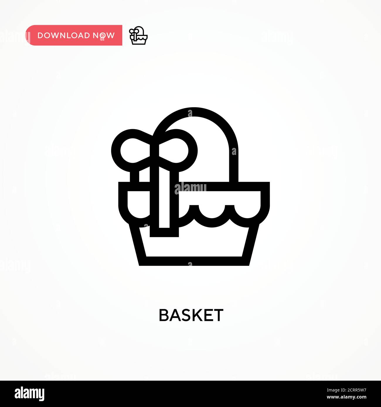 Basket Simple vector icon. Modern, simple flat vector illustration for ...