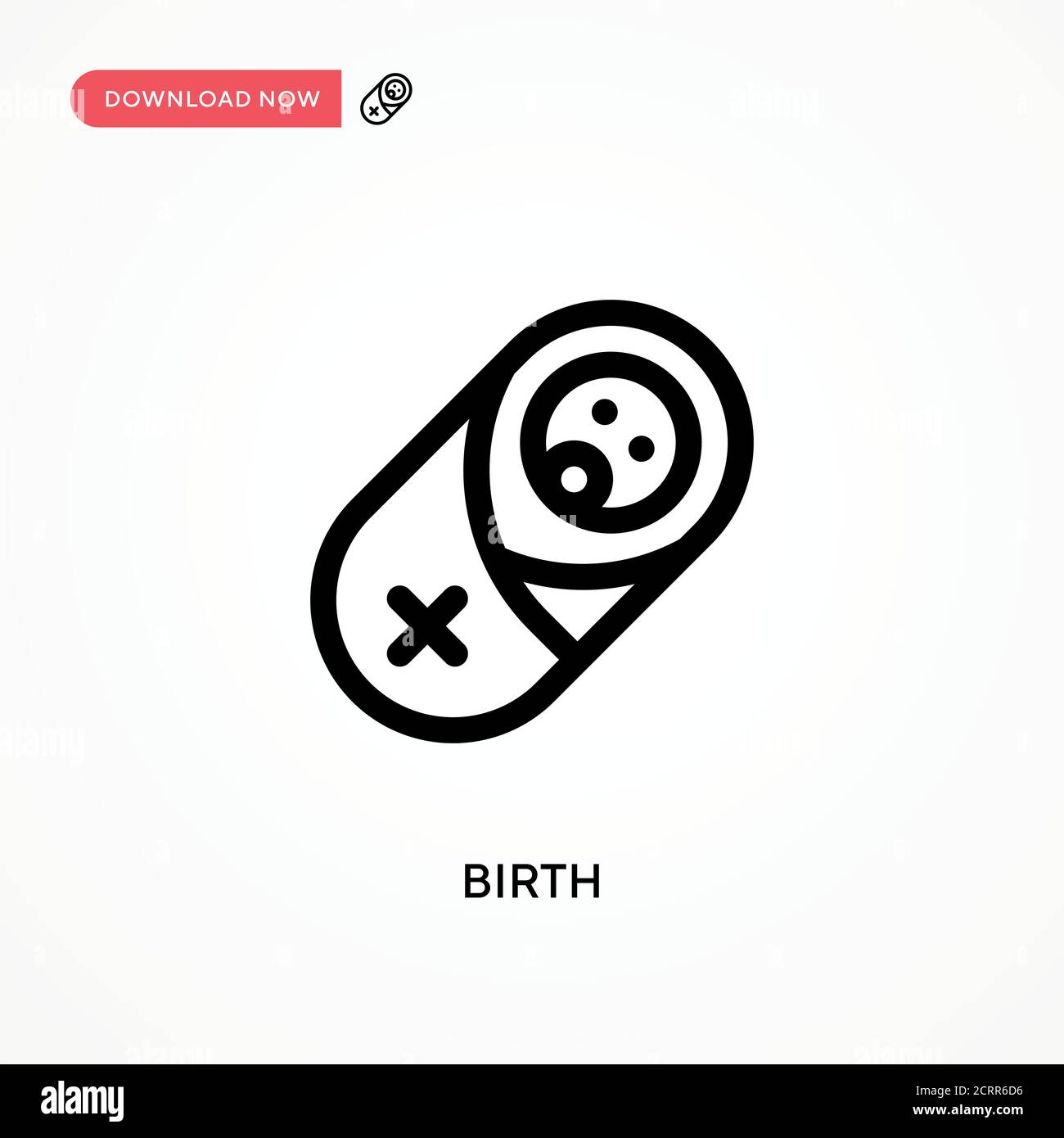 Birth Simple vector icon. Modern, simple flat vector illustration for ...