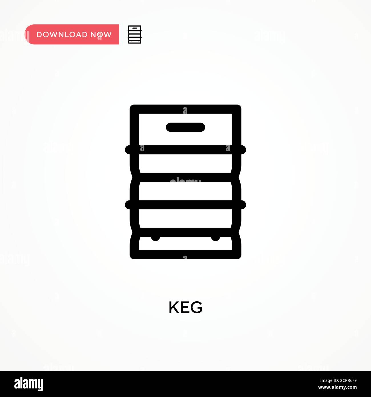 Keg Simple vector icon. Modern, simple flat vector illustration for web ...