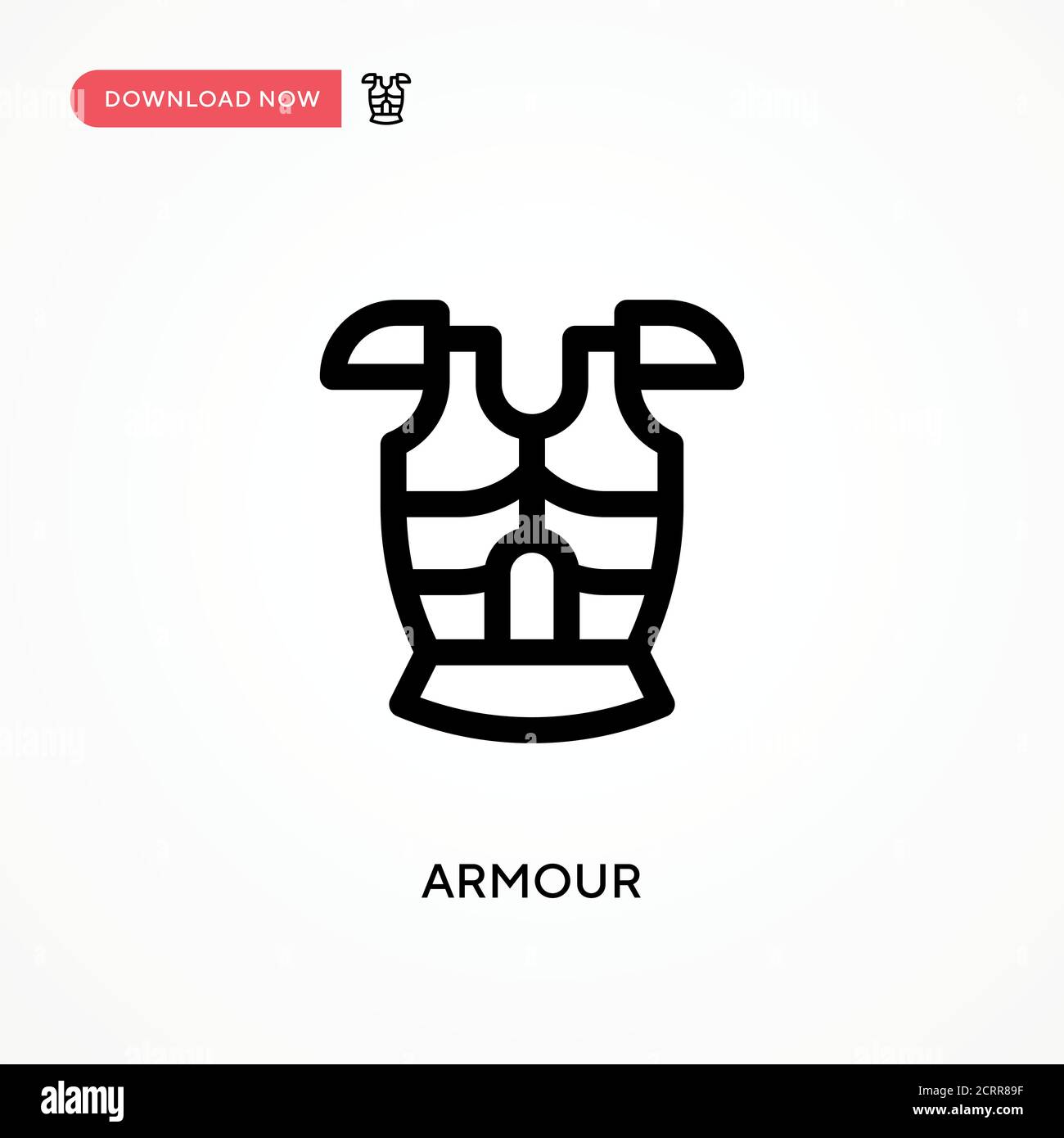 Armour Simple vector icon. Modern, simple flat vector illustration for ...