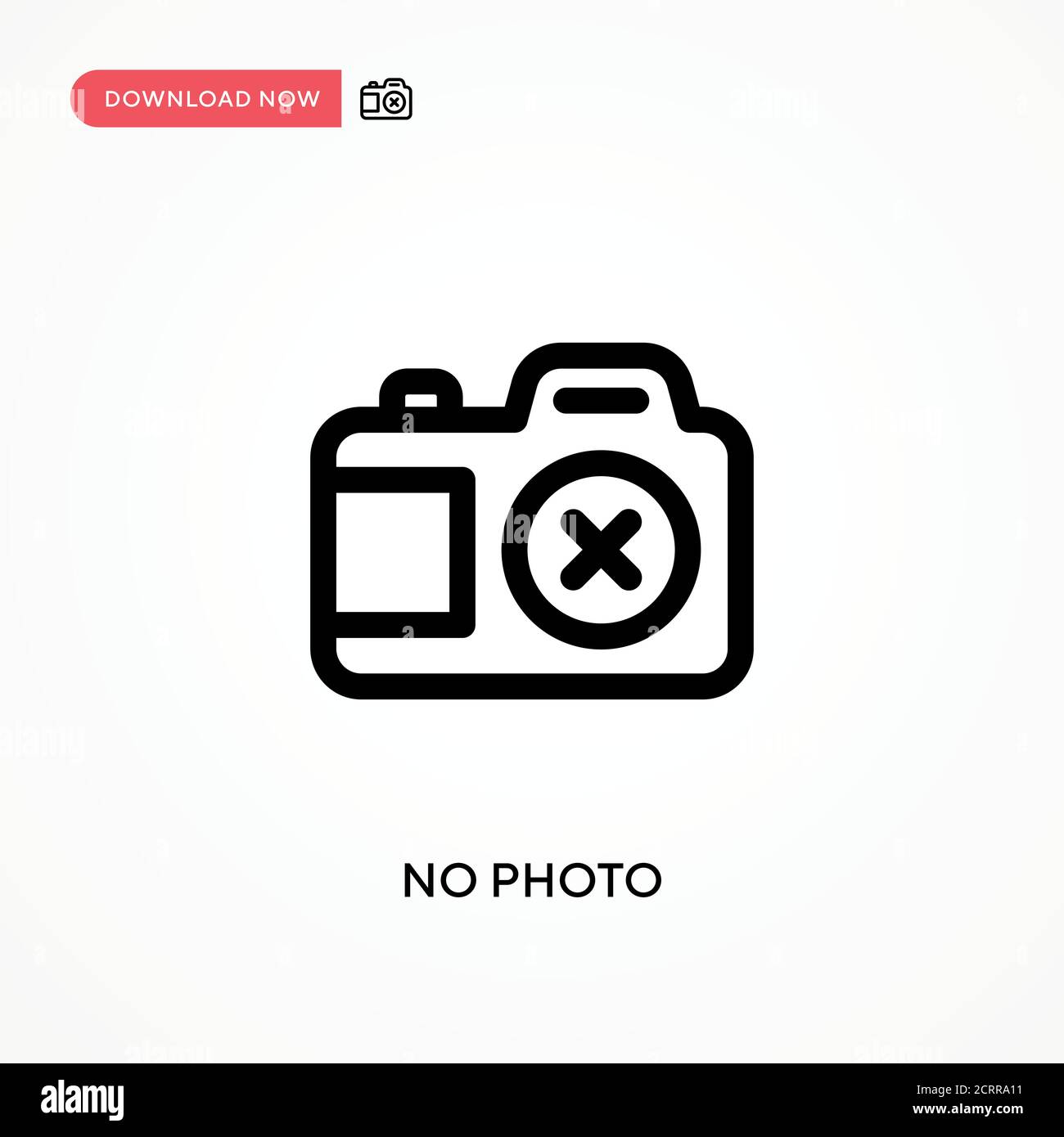 No photo Simple vector icon. Modern, simple flat vector illustration ...