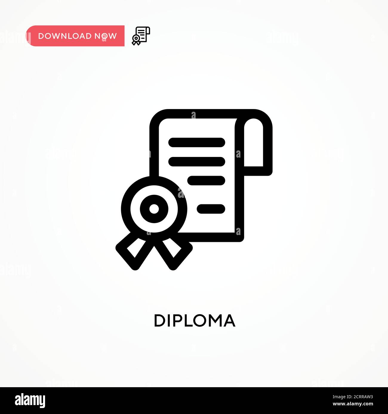 Diploma Simple vector icon. Modern, simple flat vector illustration for ...
