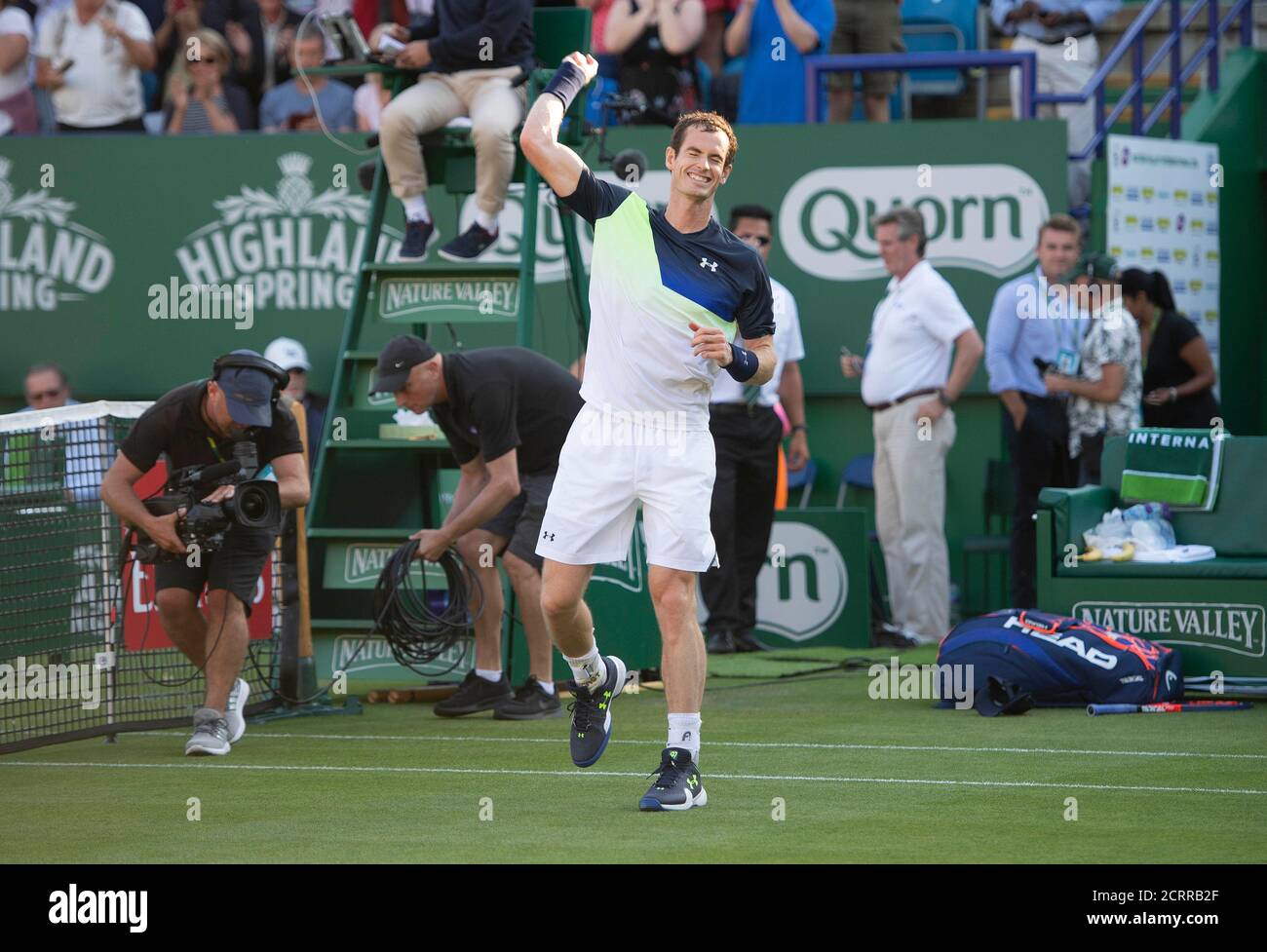 Andy Murray in action. Andy Murray v Stan Wawrinka Mens First Round ...