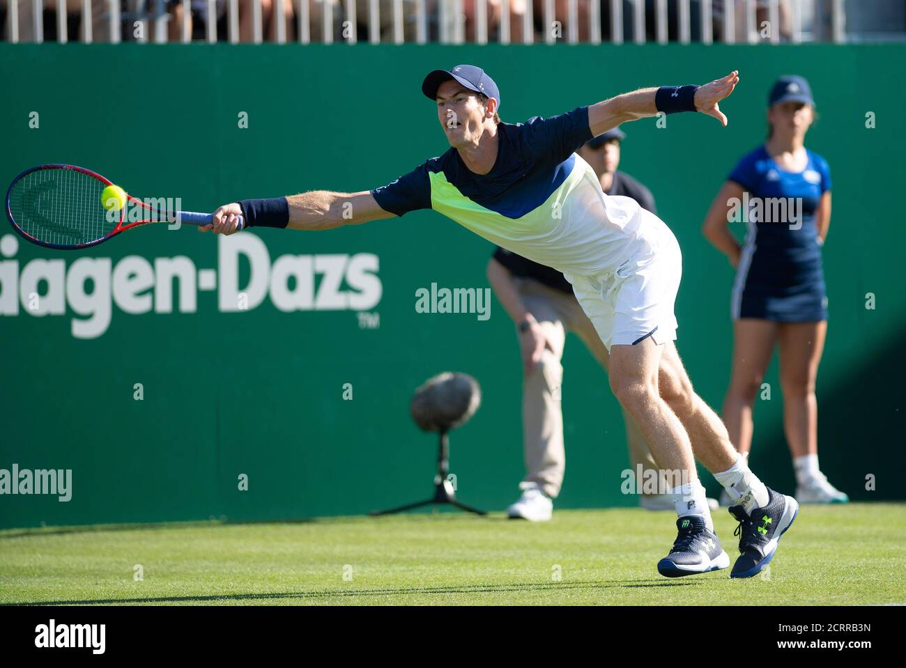 Andy Murray in action. Andy Murray v Stan Wawrinka Mens First Round ...