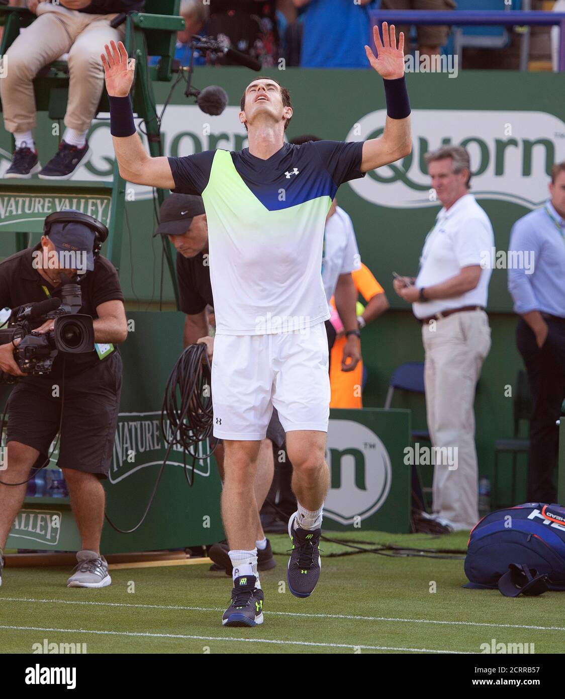 Andy Murray in action. Andy Murray v Stan Wawrinka Mens First Round ...