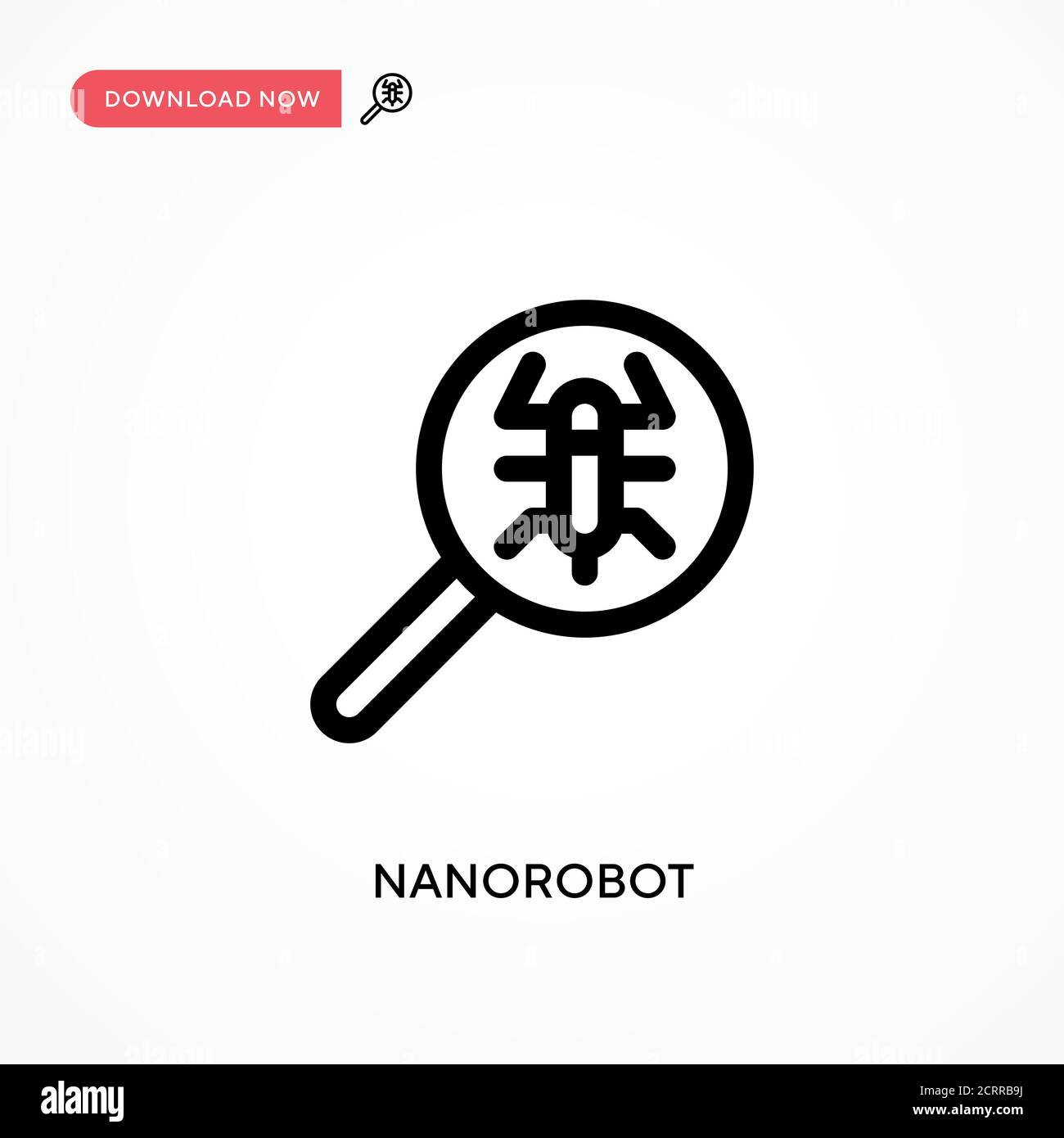 Nanorobot Simple vector icon. Modern, simple flat vector illustration for web site or mobile app ...