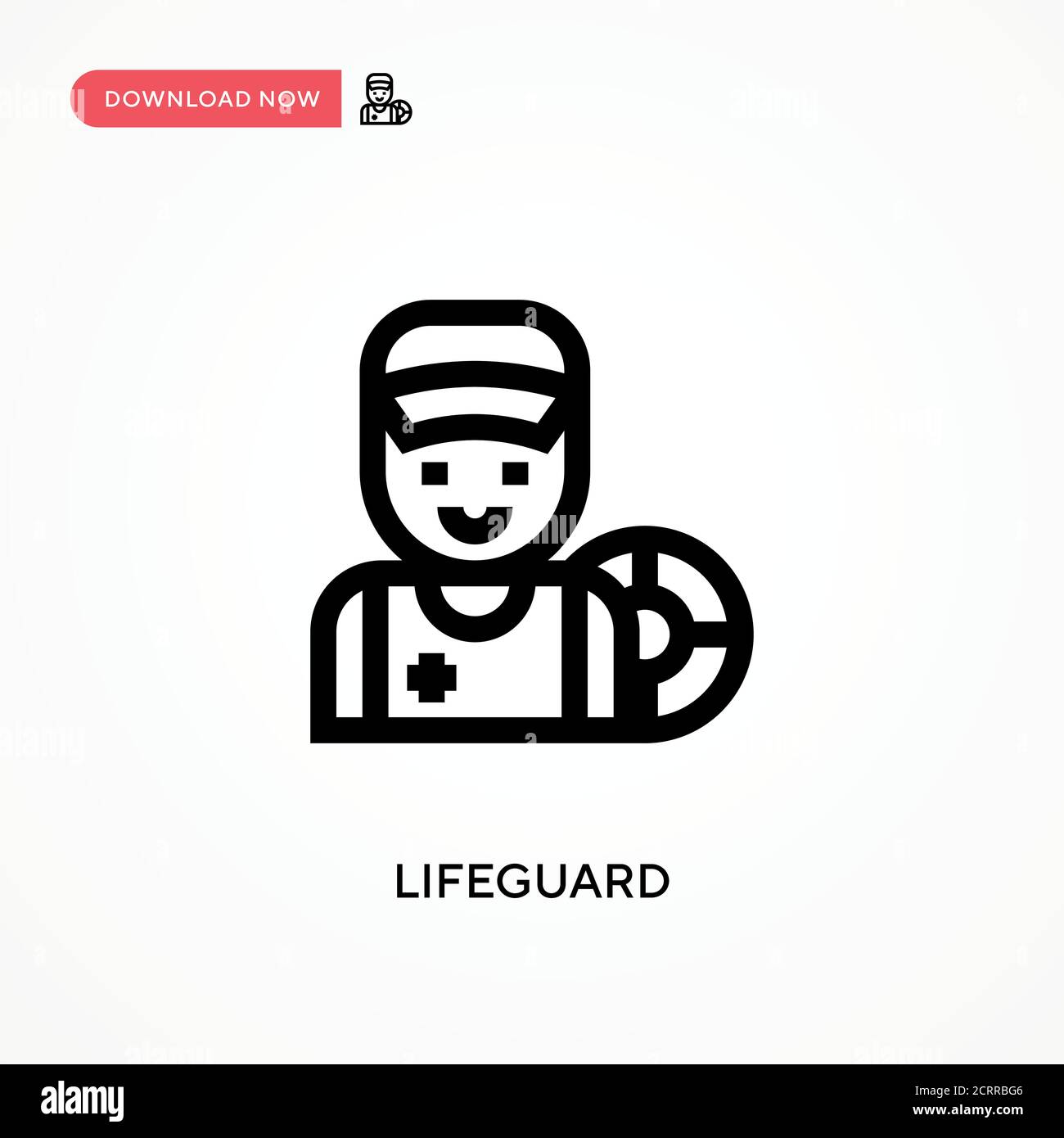 Lifeguard Simple vector icon. Modern, simple flat vector illustration for web site or mobile app ...