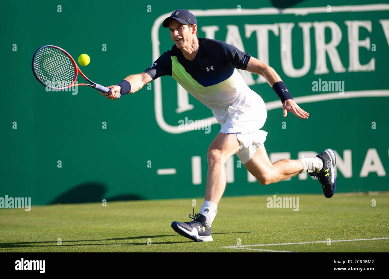 Andy Murray in action. Andy Murray v Stan Wawrinka Mens First Round ...