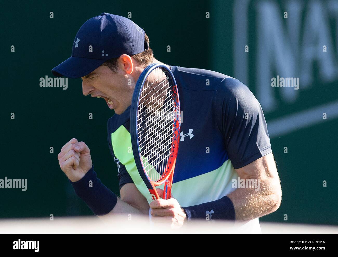 Andy Murray in action. Andy Murray v Stan Wawrinka Mens First Round ...
