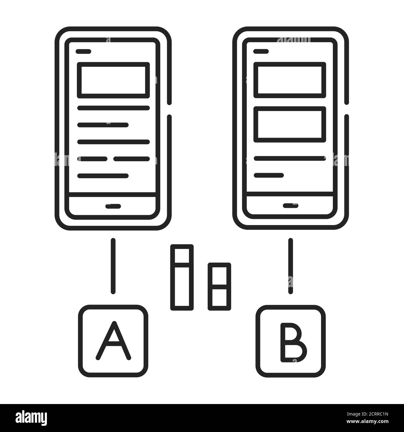 Testing black line icon. Investigation conducted to provide ...