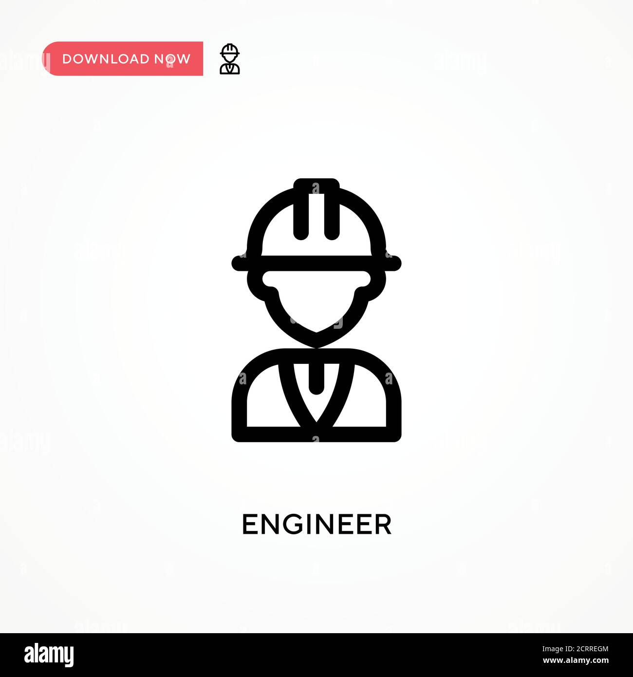 Engineer Simple vector icon. Modern, simple flat vector illustration ...