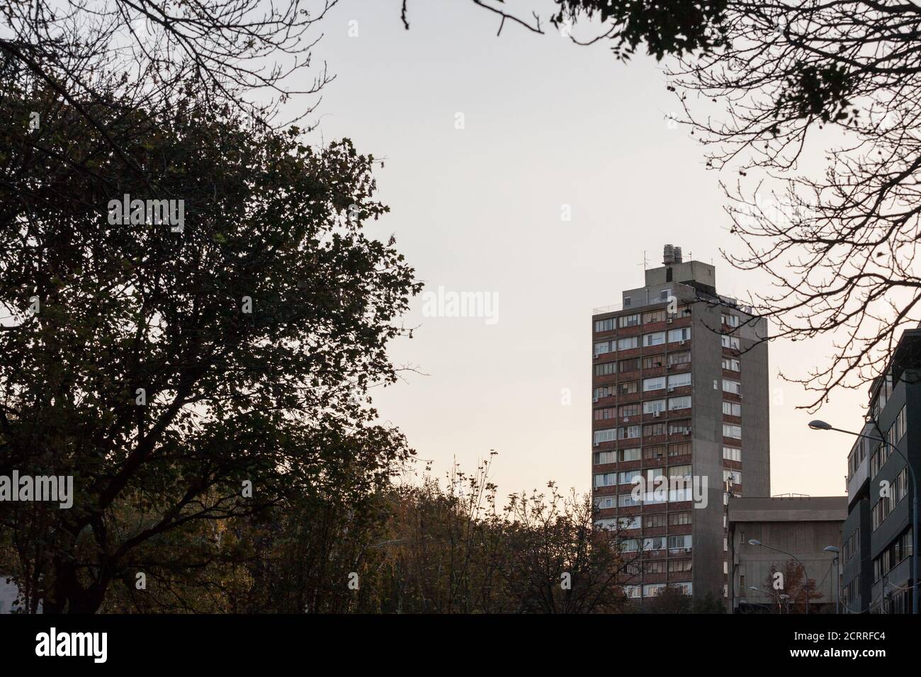High rise buildings from the district of Blok 21 in Novi Beograd, in ...