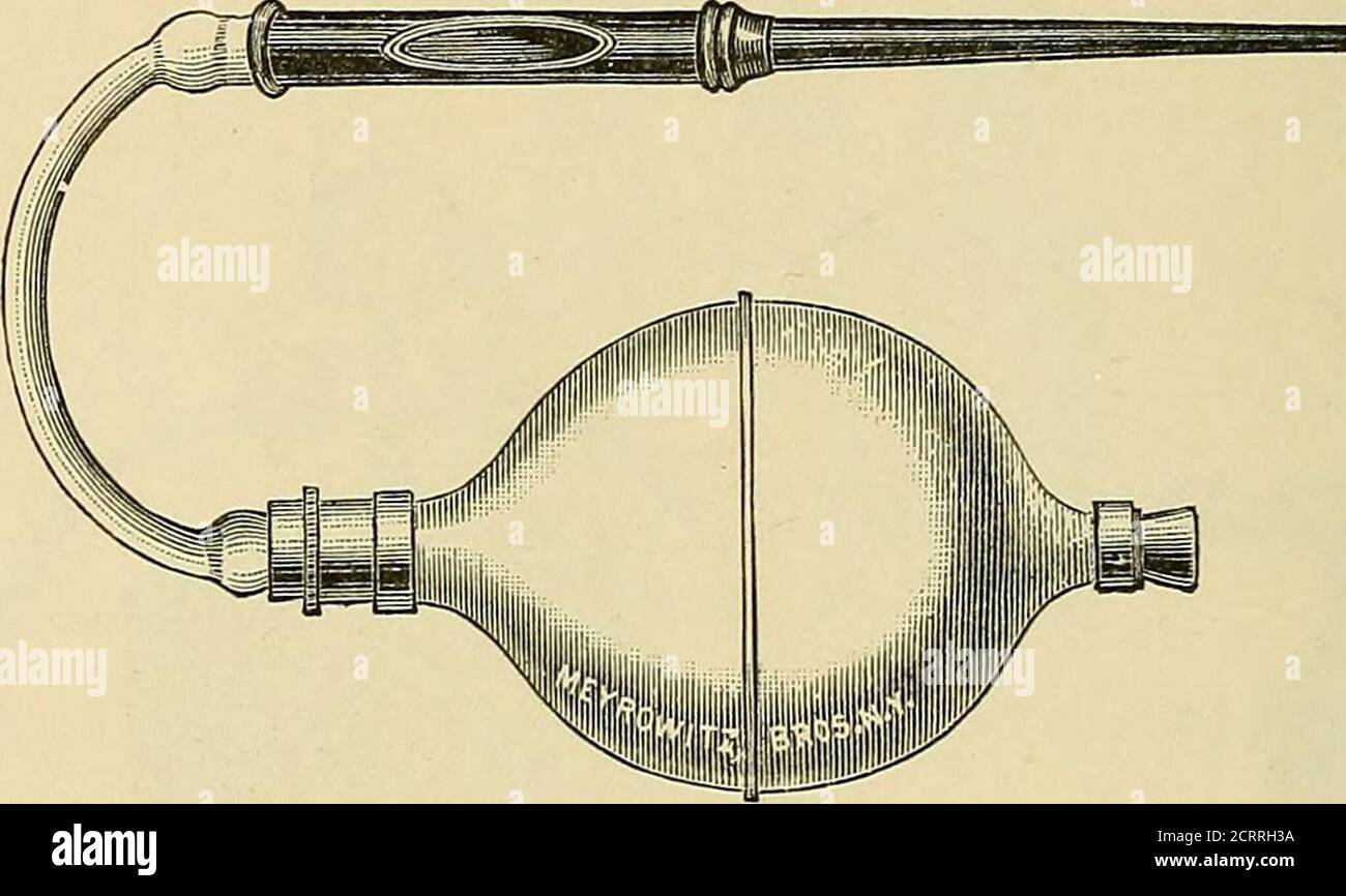 . Diseases of the nose and throat . Fig. 28a.—Powder-blower with bulb ...