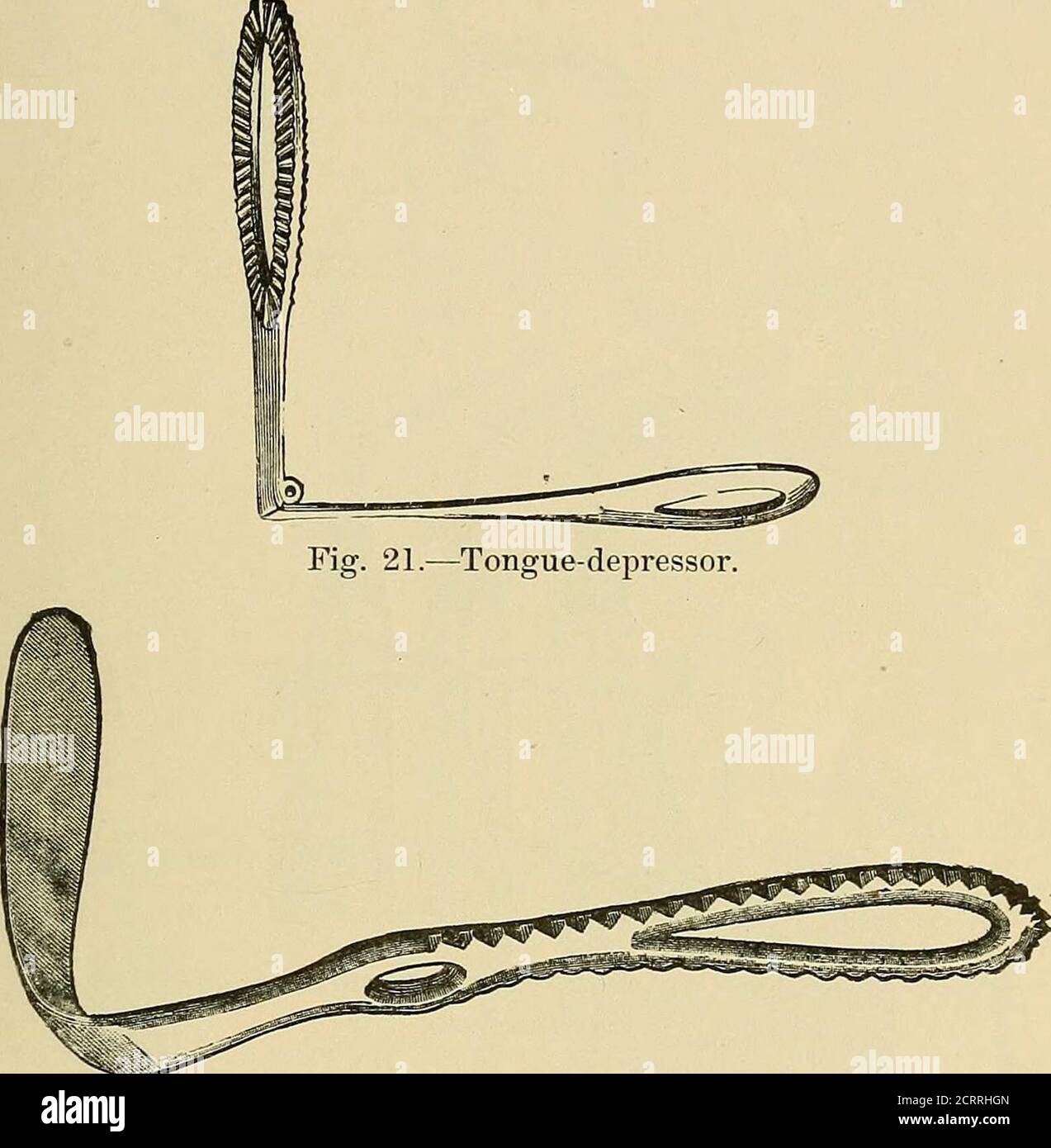 . Diseases of the nose and throat . Fig. 20.—Tongue-depressor ...