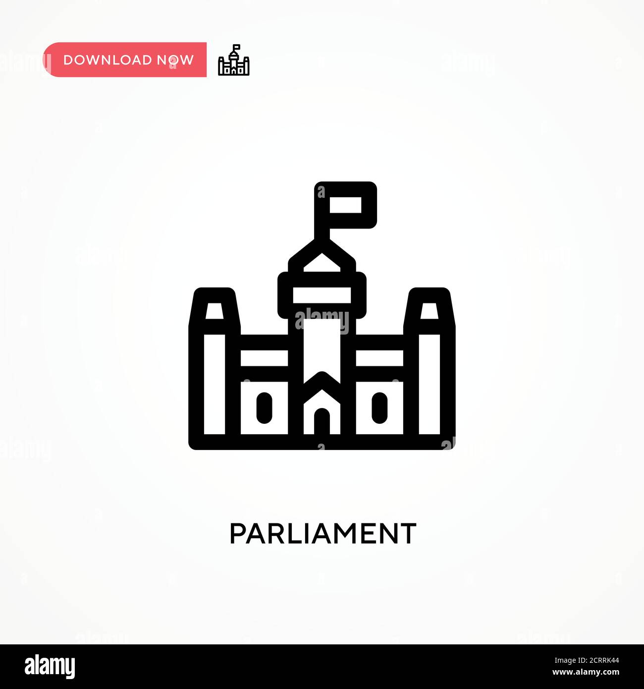 Parliament Simple vector icon. Modern, simple flat vector illustration ...