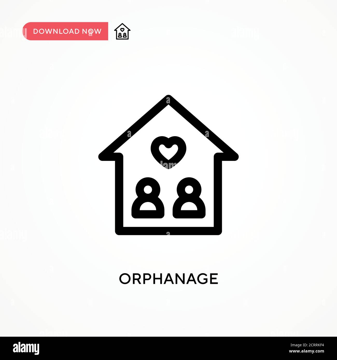 Orphanage Simple vector icon. Modern, simple flat vector illustration for web site or mobile app ...