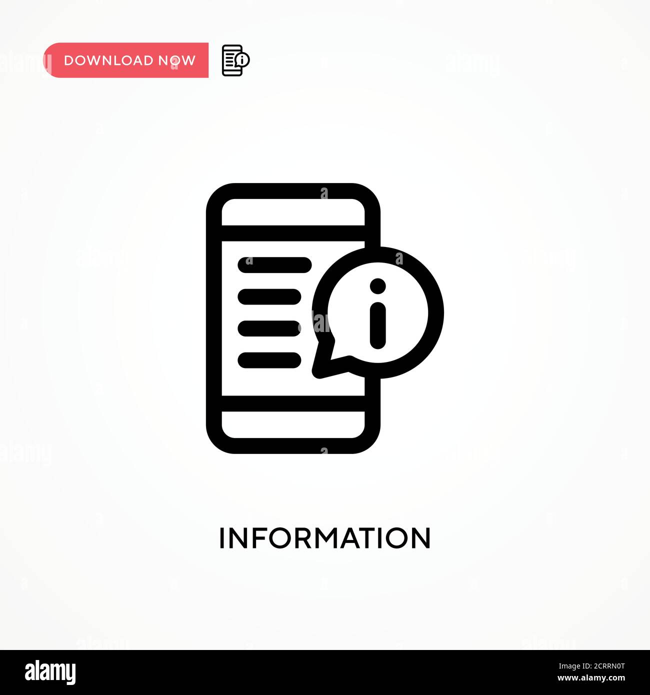 Information Simple vector icon. Modern, simple flat vector illustration ...