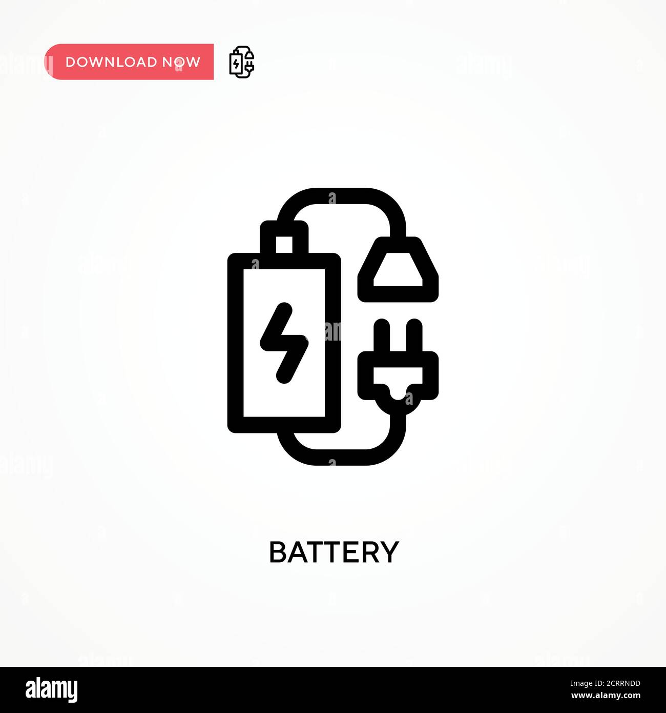 Battery Simple vector icon. Modern, simple flat vector illustration for ...