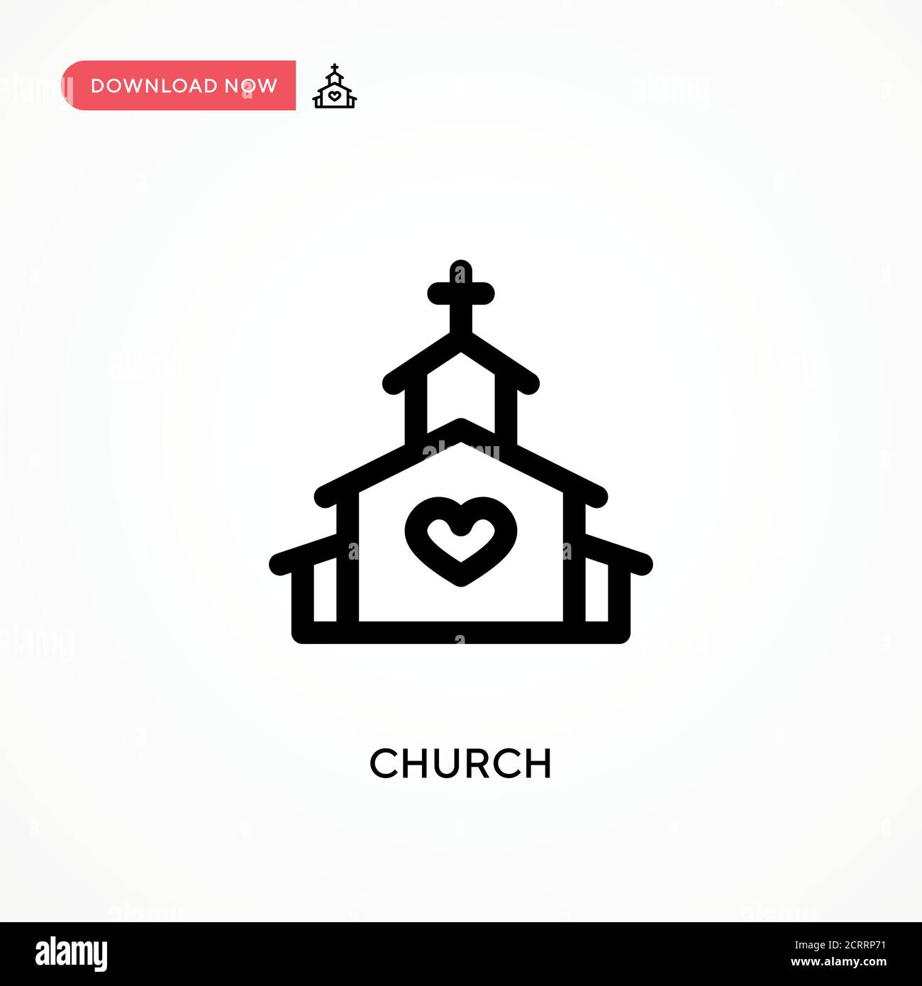 Church Simple vector icon. Modern, simple flat vector illustration for ...