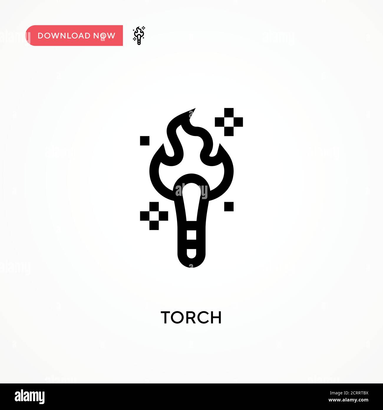 Torch Simple vector icon. Modern, simple flat vector illustration for ...