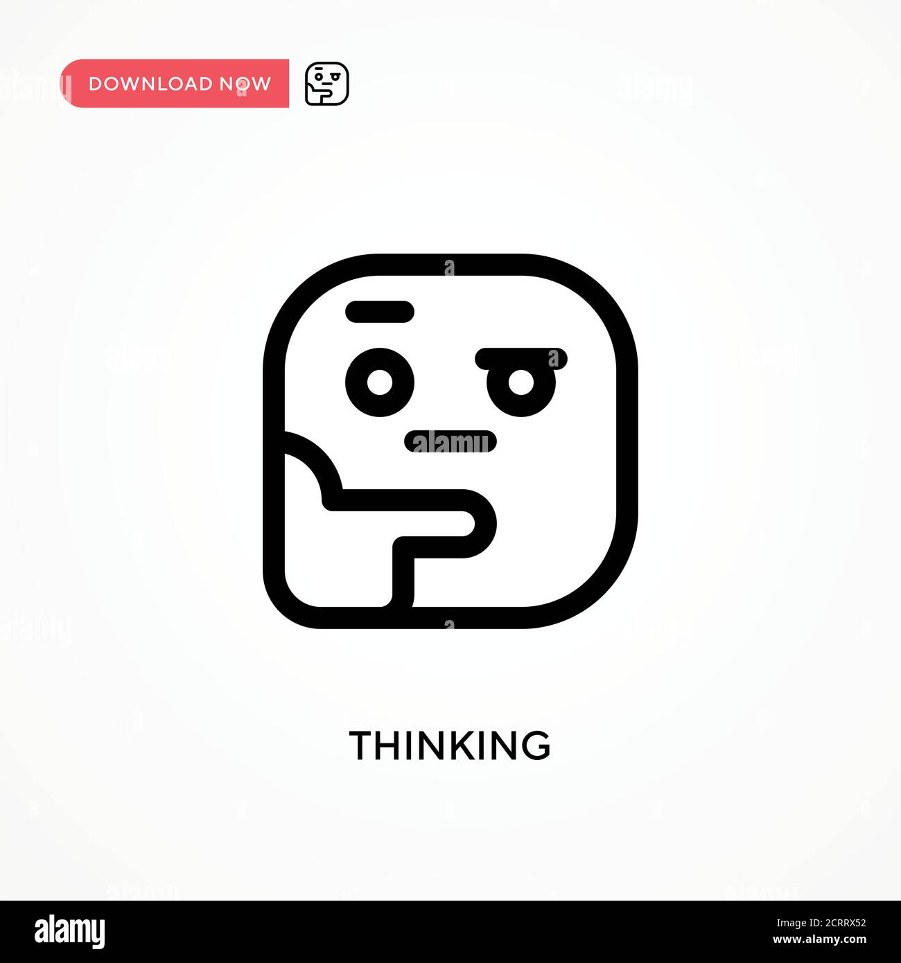 Thinking Simple vector icon. Modern, simple flat vector illustration ...