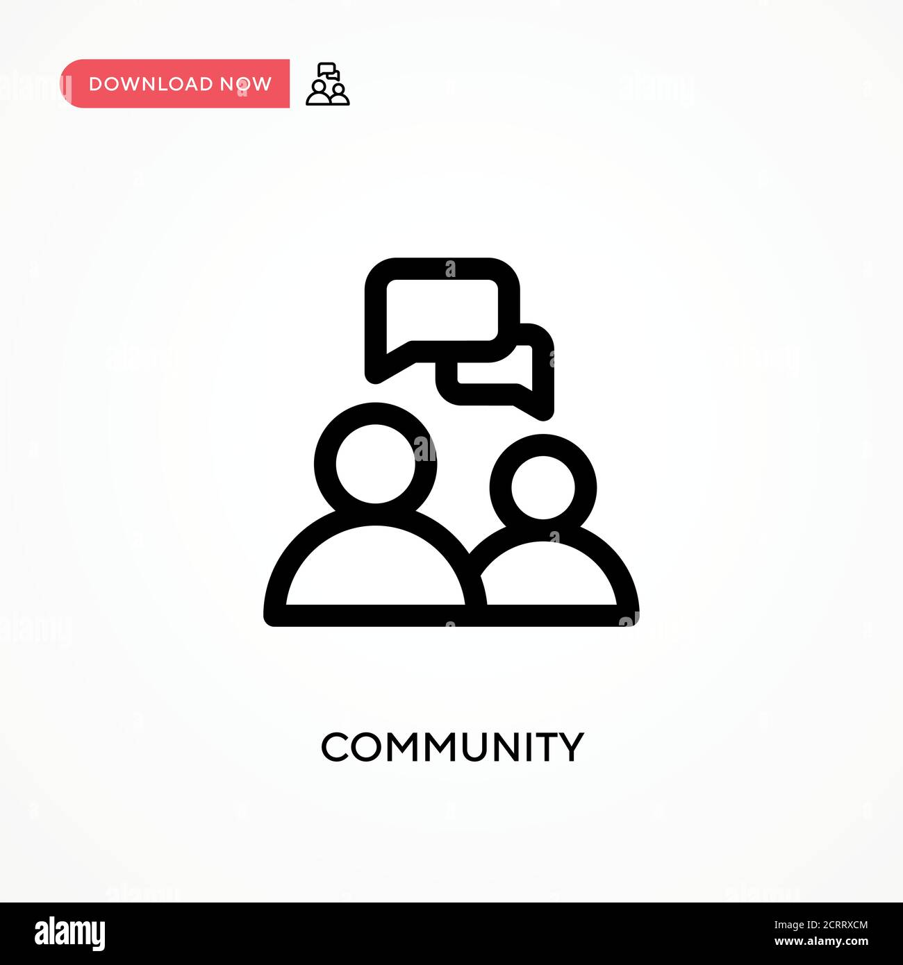 Community Simple vector icon. Modern, simple flat vector illustration for web site or mobile app ...