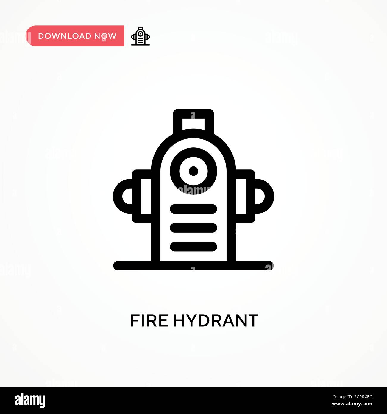 Fire hydrant Simple vector icon. Modern, simple flat vector ...