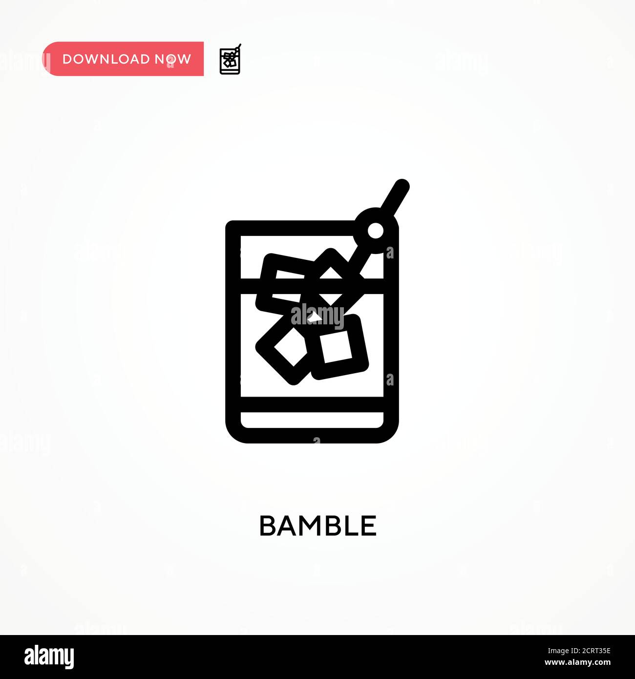 Bamble Simple vector icon. Modern, simple flat vector illustration for ...