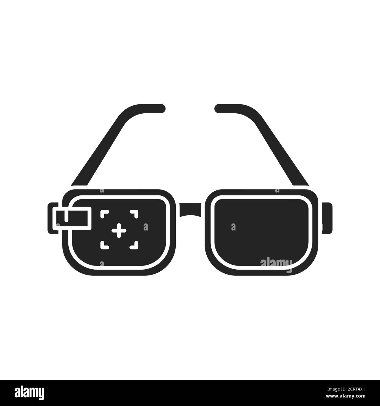 Smart glasses wearable device outline Black and White Stock Photos ...