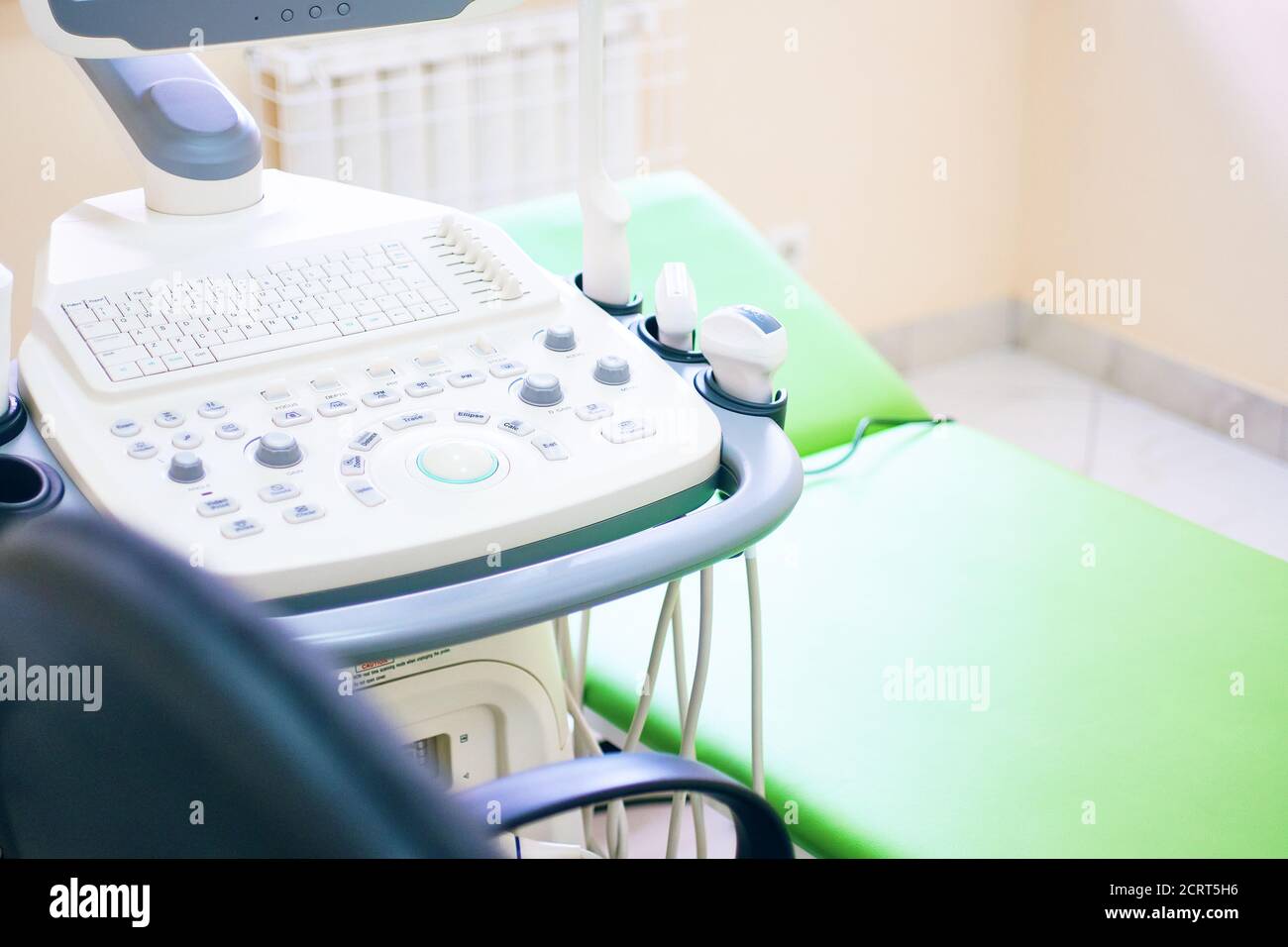 Hospital equipment. Close-up of the ultrasound machine in the clinic ...