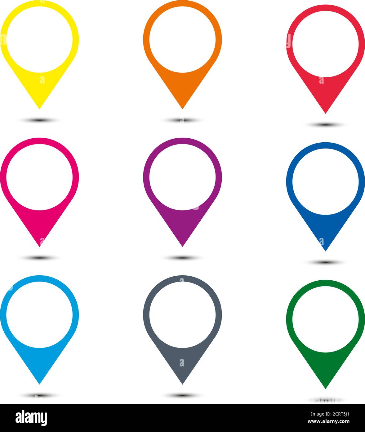 set of bright map pointers pin on a white background Stock Vector Image ... set of bright map pointers pin on a white background Stock Vector Image ...