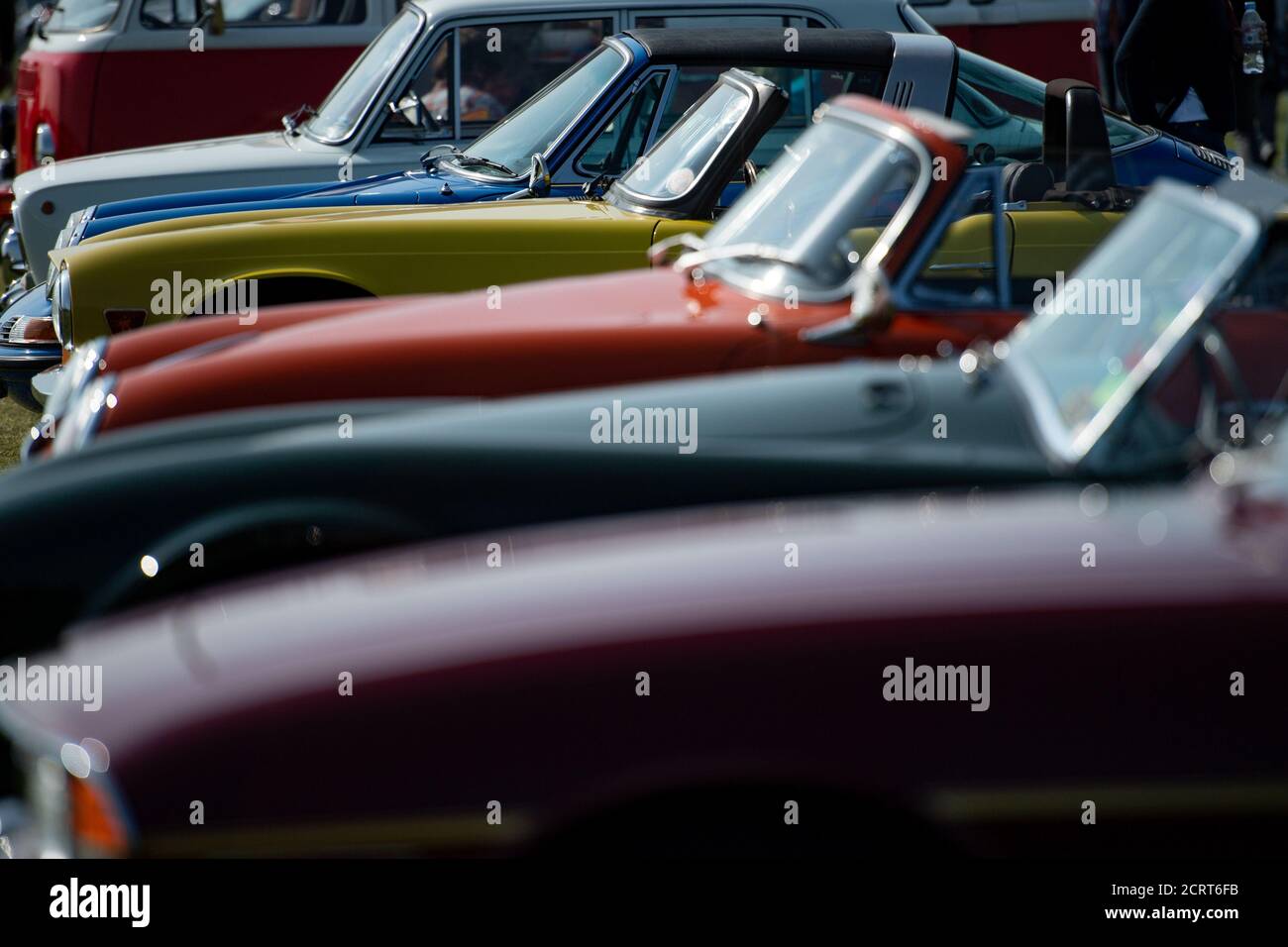 Vehicles on show during The Classic Car Drive In Weekend event at ...