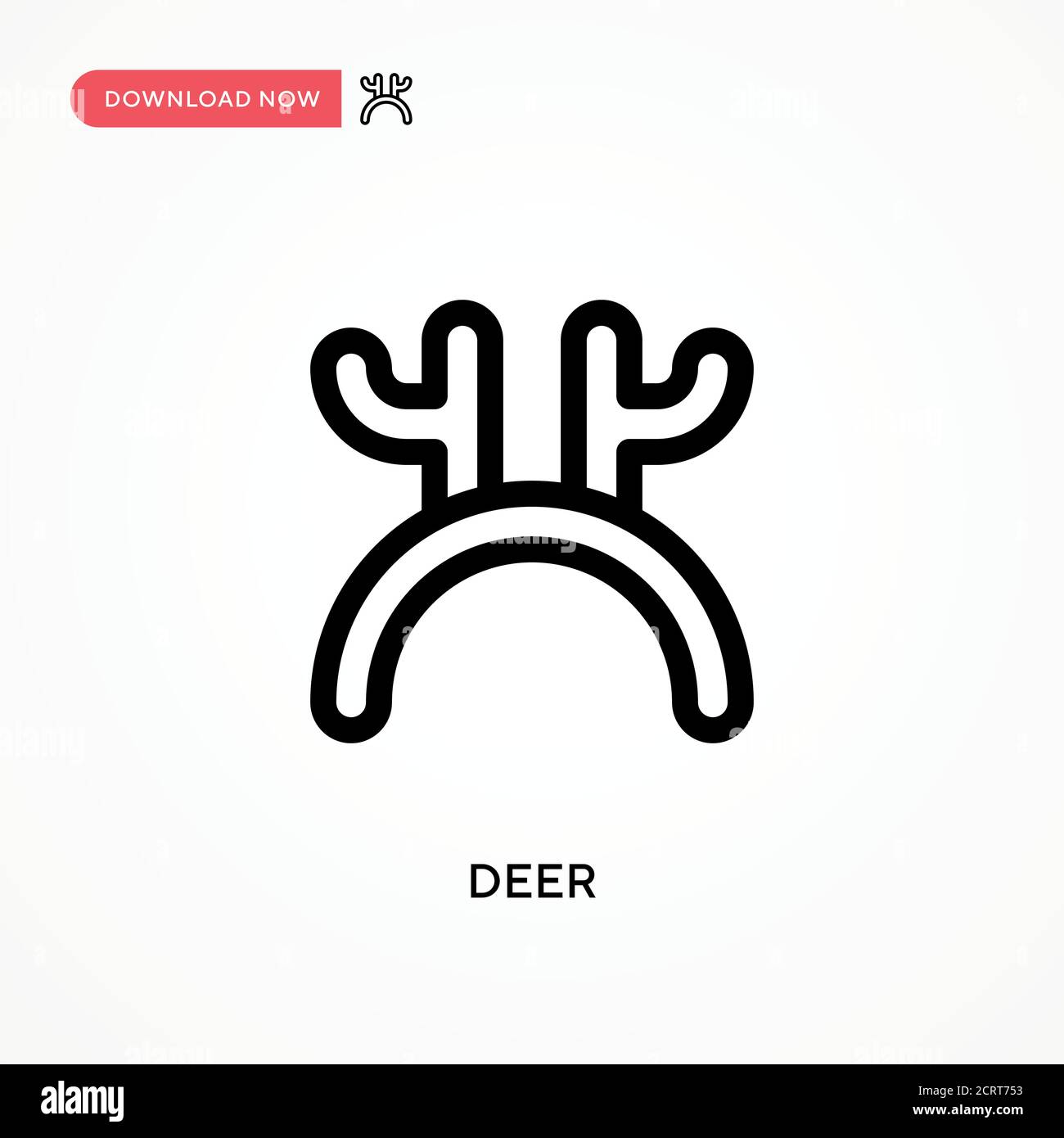 Deer Simple vector icon. Modern, simple flat vector illustration for ...