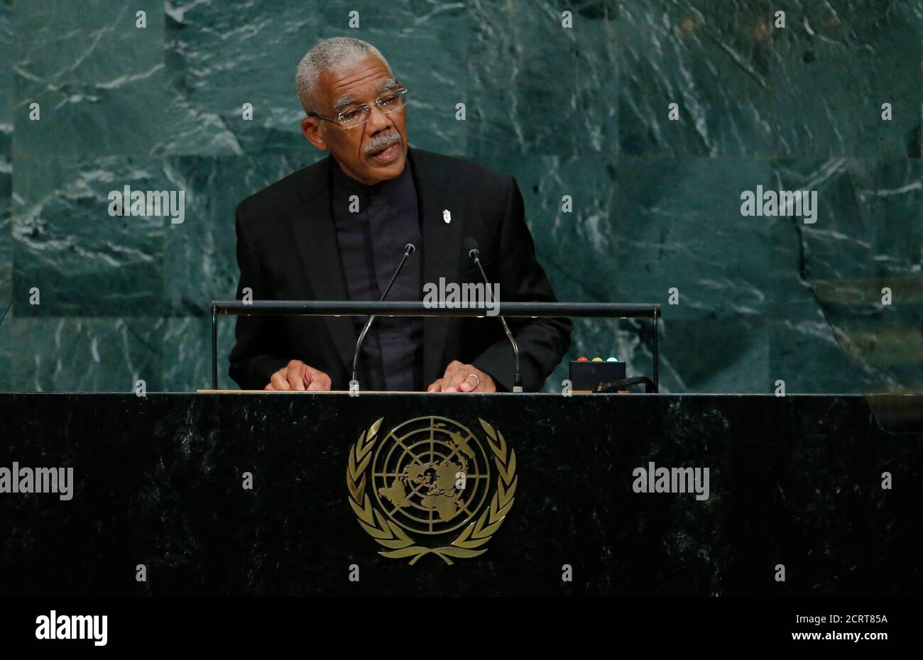 The president of guyana david granger hi-res stock photography and ...