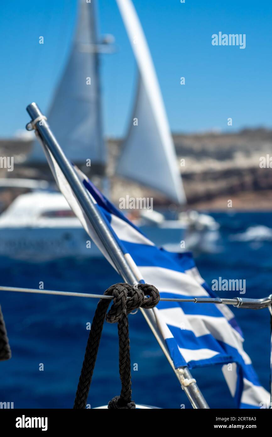Greek ship flag hi-res stock photography and images - Alamy