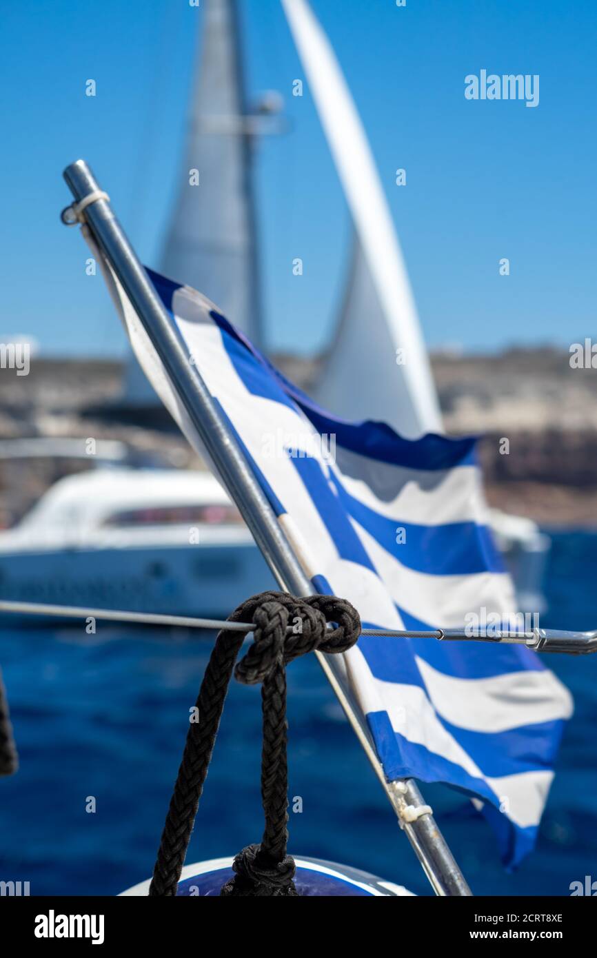 Greek ship flag hi-res stock photography and images - Alamy