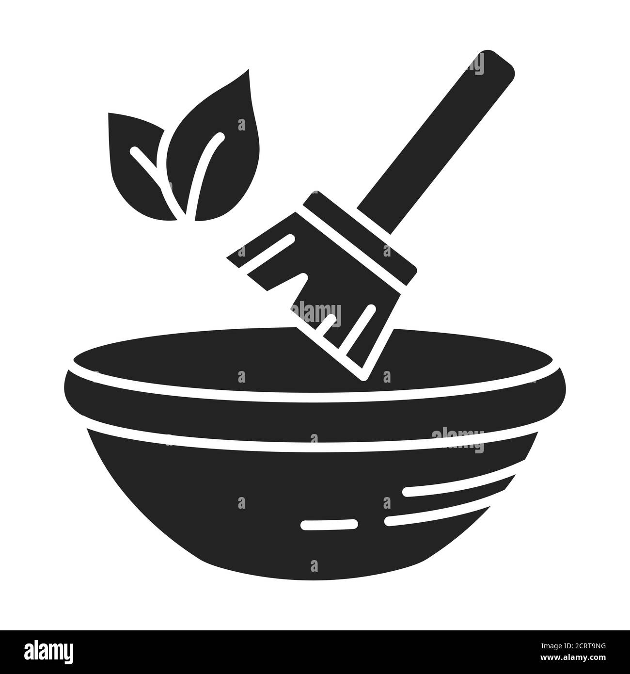 Natural dyes. Green manufacturing process black line icon. Pictogram ...