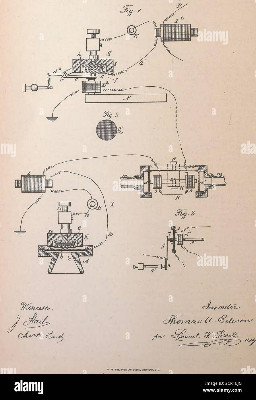 . Collection of United States patents granted to Thomas A. Edison, 1869 ...