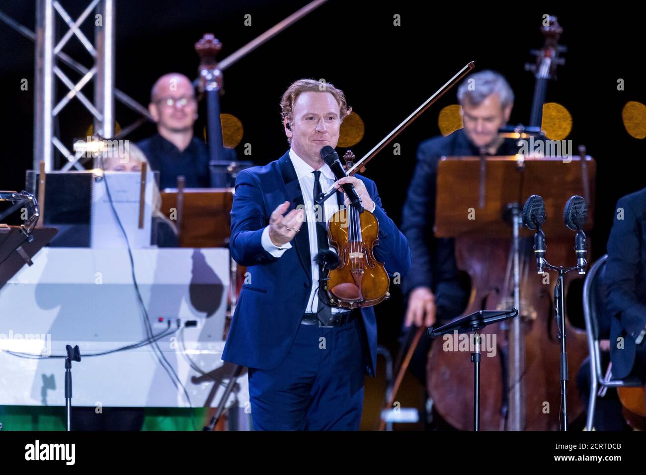 British violinist Daniel Hope performs live a special concert in a ...