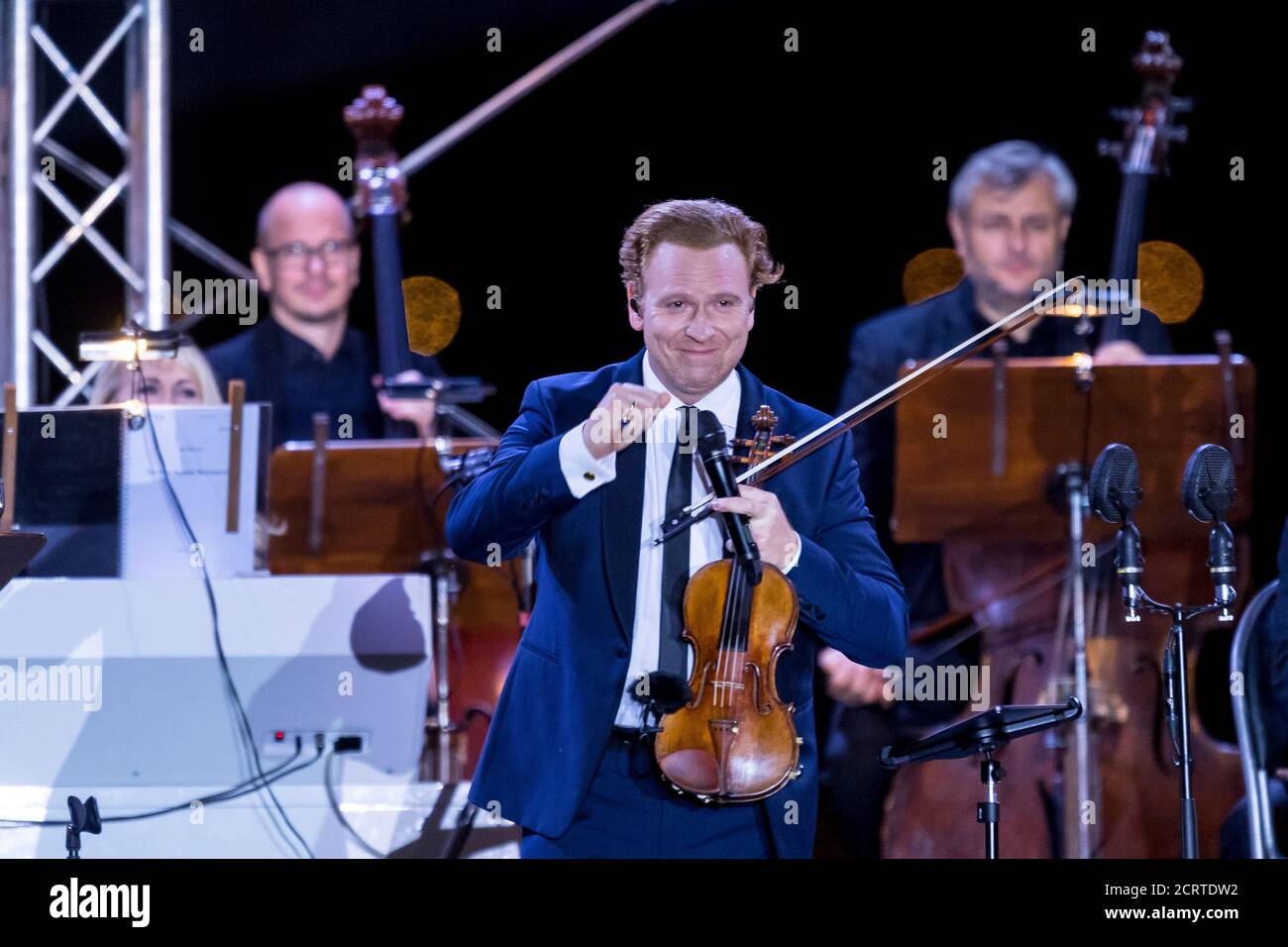 British violinist Daniel Hope performs live a special concert in a ...