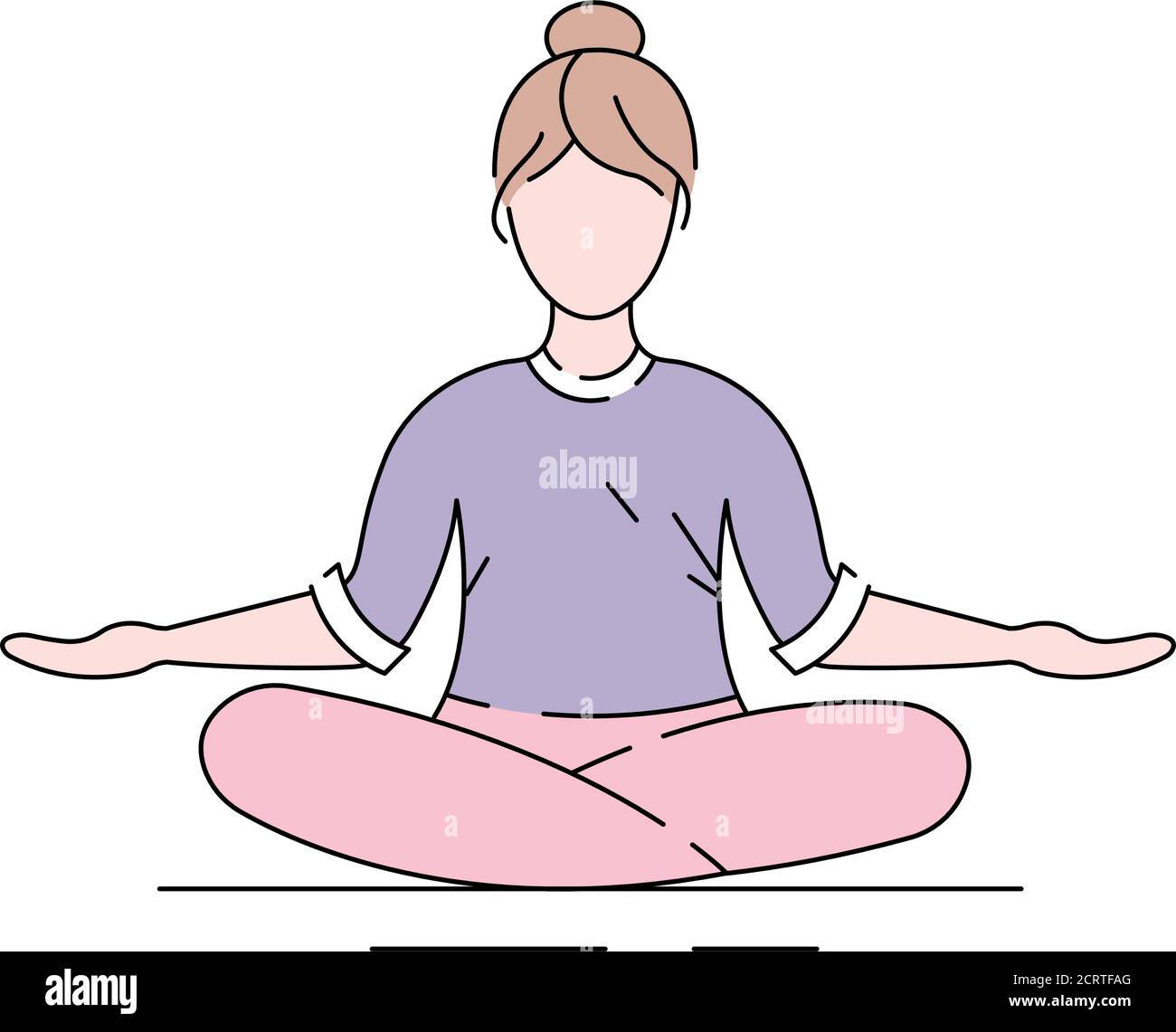 Cross Legged Pose Stock Vector Images - Alamy