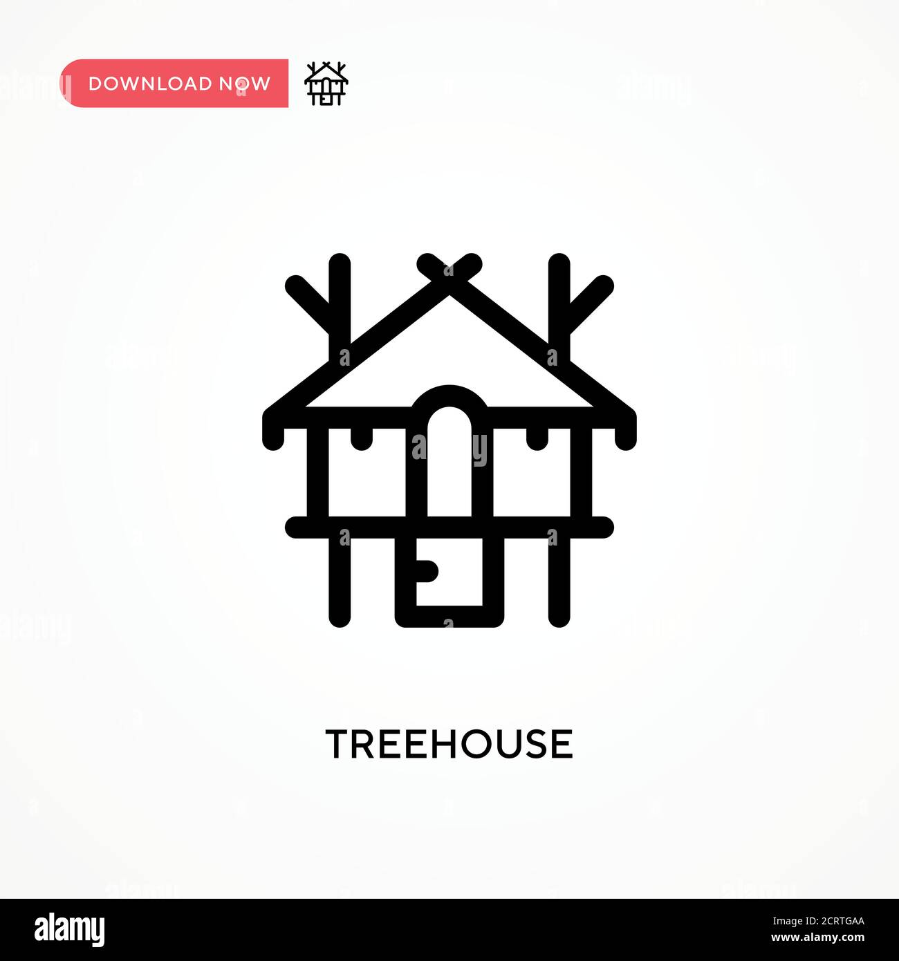 Treehouse Simple vector icon. Modern, simple flat vector illustration ...