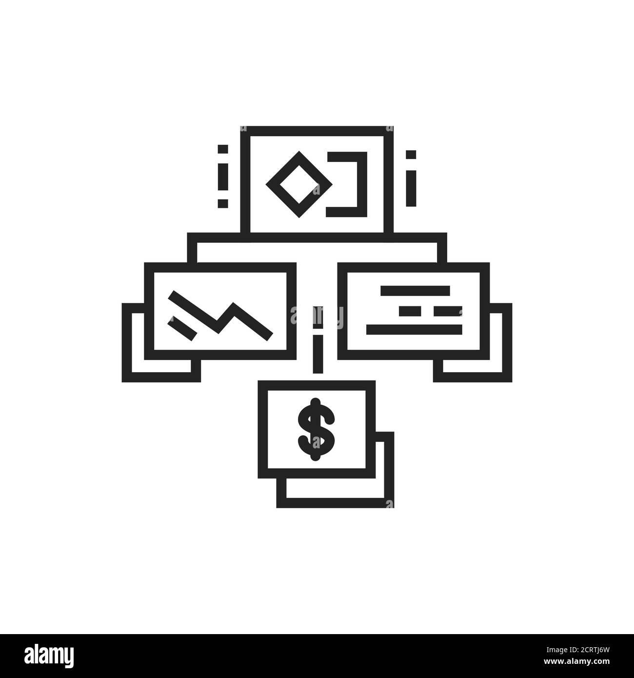 Brand management line icon. Structure planning and strategy. Pictogram ...