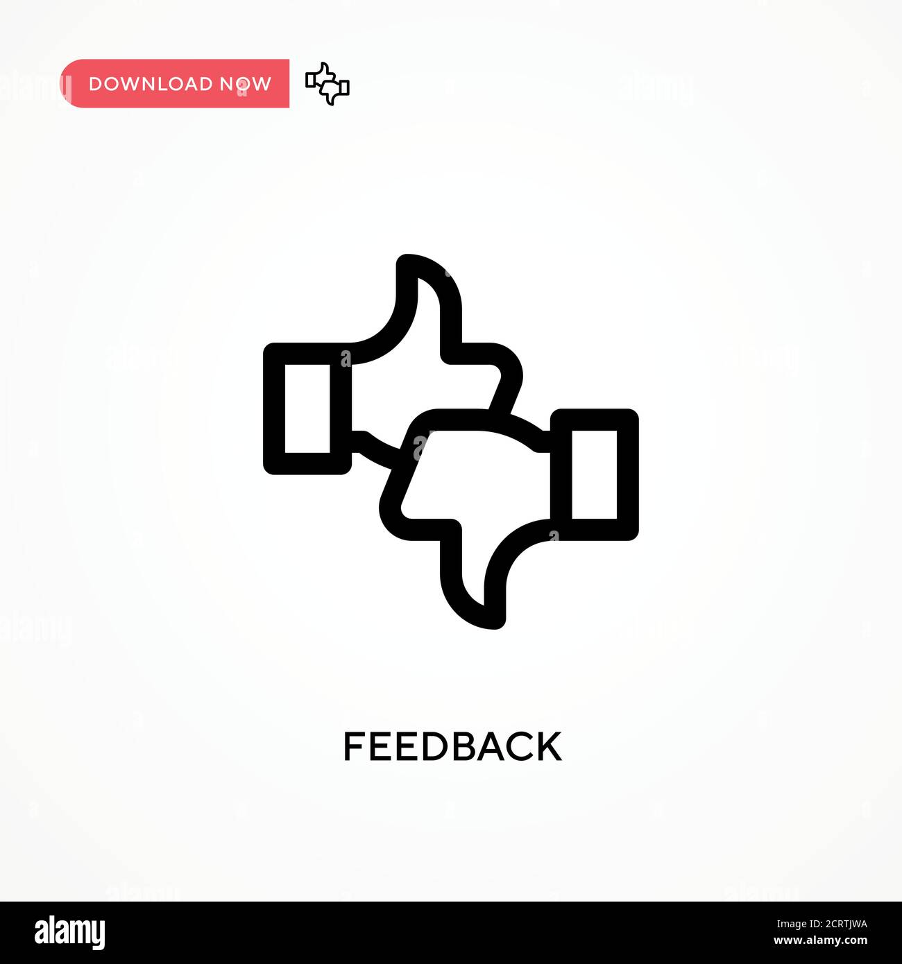 Feedback Simple vector icon. Modern, simple flat vector illustration ...