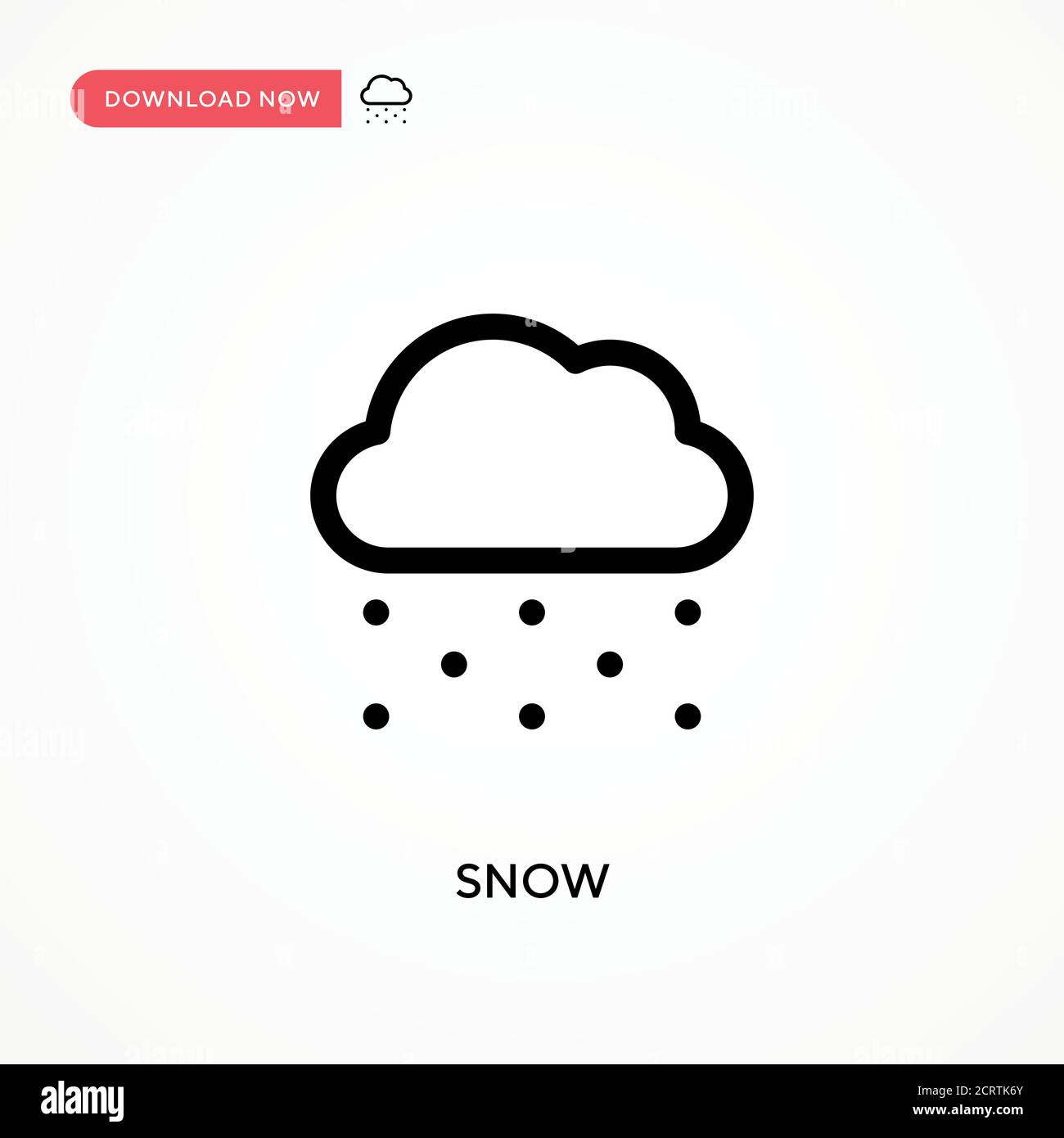 Snow Simple vector icon. Modern, simple flat vector illustration for ...
