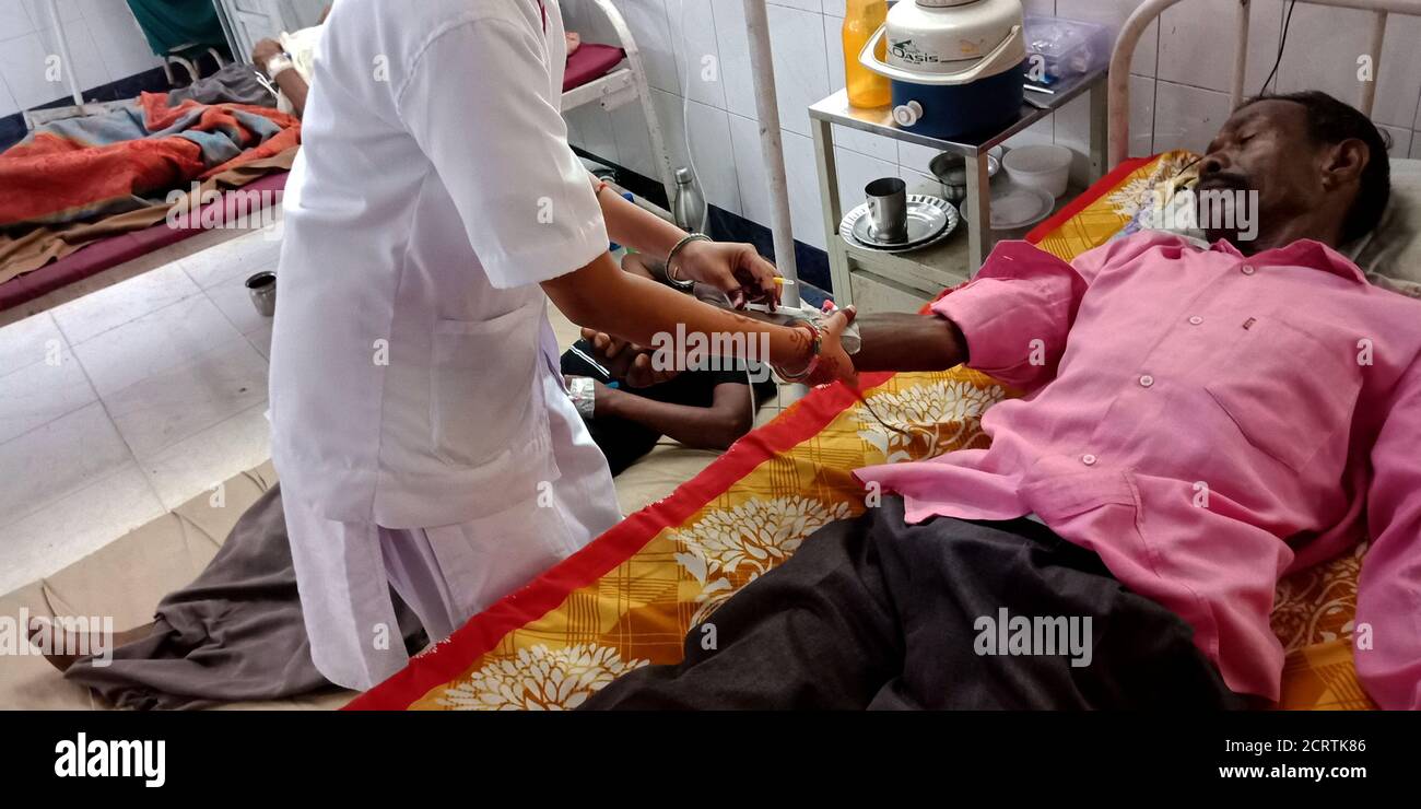 DISTRICT KATNI, INDIA - SEPTEMBER 18, 2019: Indian lady doctor ...